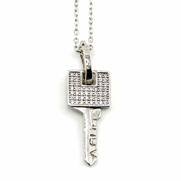 Jewelry | 925 Solid Sterling Silver Key Necklace | Poshmark